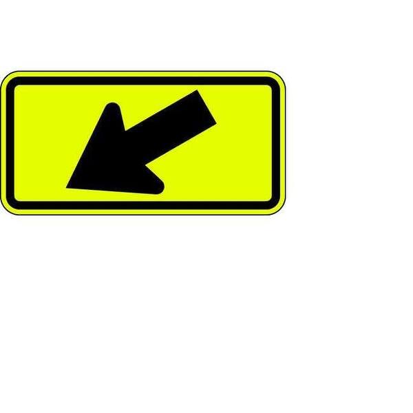 Lyle Left Downward Traffic Sign,24"x12" W16-7PL-24DA - 1 Each - Bed ...