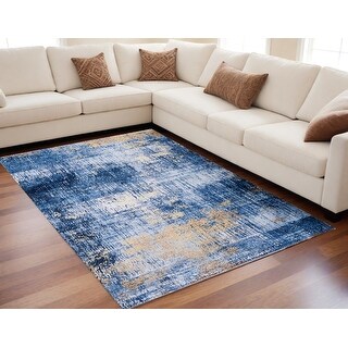 Deca Abstract Modern Non Skid Stain Resistant Soft Area Rug By ...