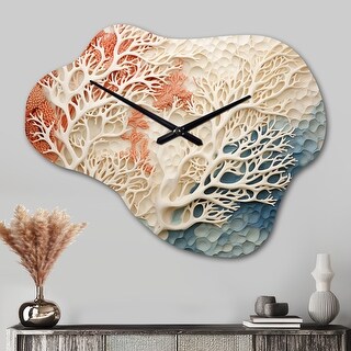 Pink And White Coastal Coral Collage I - Coastal Coral Under Water Wall ...