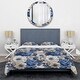 Designart "Blue Renaissance Roses Victorian Pattern IV" Cottage Bedding ...