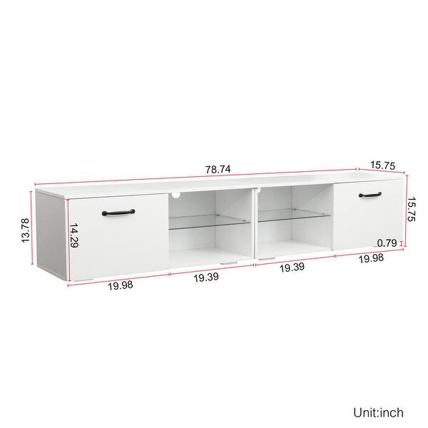 Modern LED TV stand High gloss wood TV stand with cable management ...