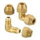 Brass Fitting, 2 Pack Flare 90 Degree Elbow Tube Fitting with Nut ...