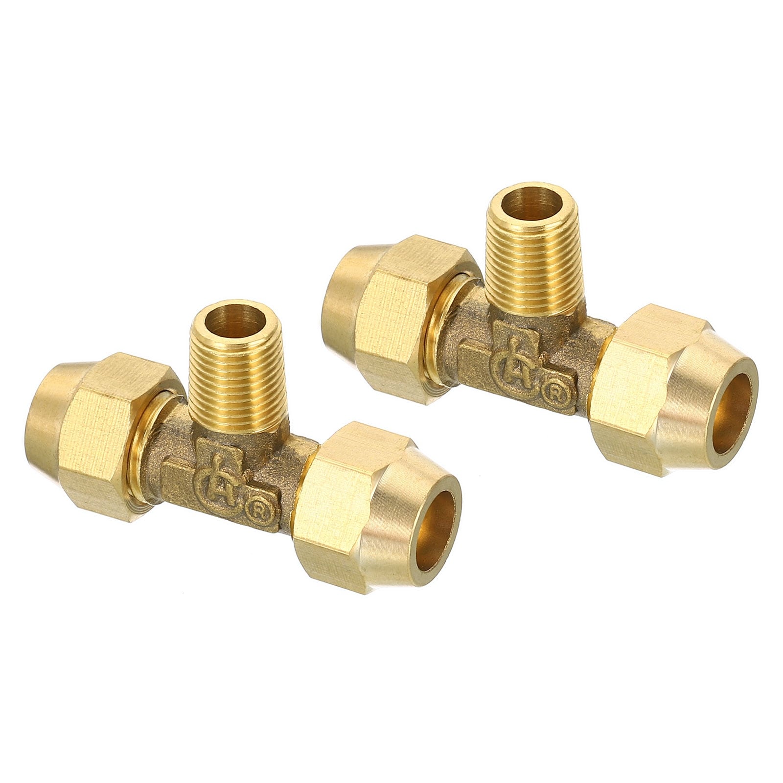Brass Compression Tube Fitting 3 Way Pipe Fitting for Plumbing - Gold ...