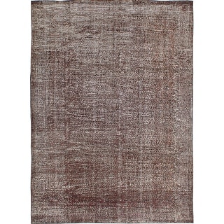 ECARPETGALLERY Hand-knotted Color Transition Brown Wool Rug - 6'10 x 9 ...