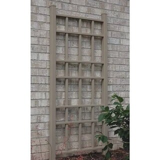 Mocha Brown Tan PVC Vinyl Garden Trellis, 67inch Classic Triangular ...