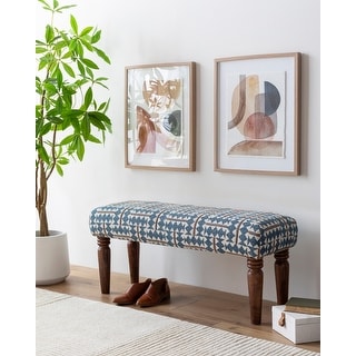 Aidan Geometric Patterned Traditional Bench - Bed Bath & Beyond - 37059721