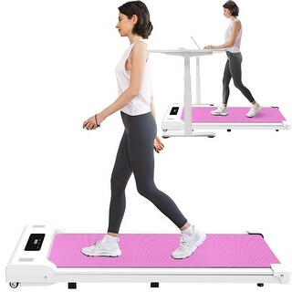 Pink Under Desk Treadmill Portable Treadmill Walking Jogging Machine ...