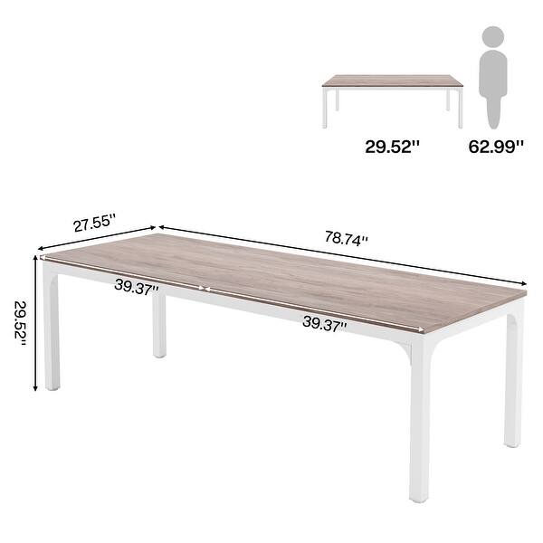 78.74 inch Extra Long 2 Person Double Computer Desk for Home Office ...
