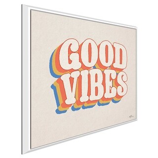 "Good Vibes I" Print on Floating Canvas - Bed Bath & Beyond - 37096272