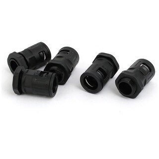 5 Pcs PG9 PA Ripple Pipe Connector Joint Black for AD13 Corrugated Tube ...
