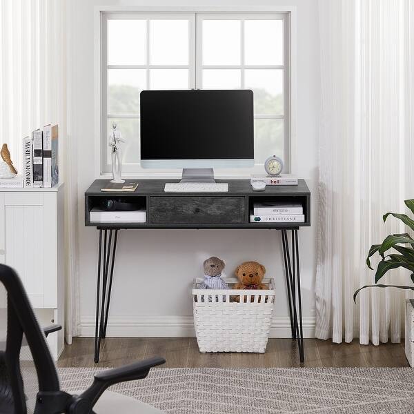 VECELO Modern Writing/Computer Desk with Storage Drawer - Bed Bath ...