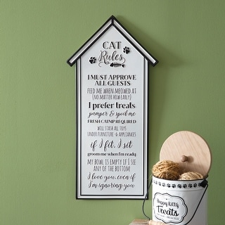 Cat Rules Wall Sign - 13"W x 26"H - Bed Bath & Beyond - 39681391