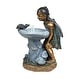 LED Lighted Girl with Turtle Rock Waterfall Fountain - 26.6" - Bed Bath ...