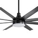 65 Inch Black/White/Gold LED Ceiling Fan with Light Remote(8-Blade ...
