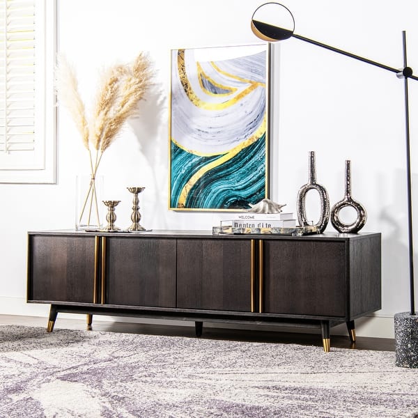 rustic brown media console