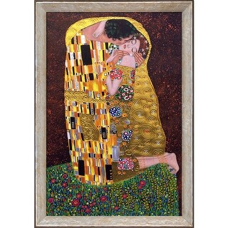Gustav Klimt 'The Kiss' (Luxury Line) Hand Painted Oil Reproduction ...