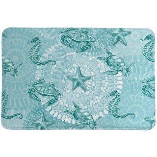 Sea Life Medallion Memory Foam Rug - Bed Bath & Beyond - 30698817