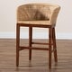 Papua Modern Bohemian Natural Rattan and Acacia Wood Counter Stool ...