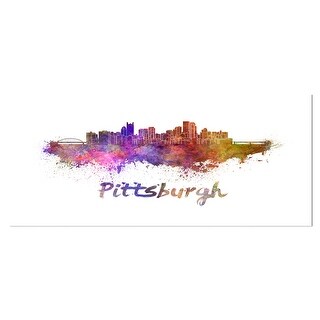 Designart 'Pittsburgh Skyline' Cityscape Metal Wall Art - Bed Bath ...