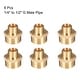Brass Pipe Fitting Reducing Hex Nipple 1/4"x 1/2" G Male Pipe Brass ...