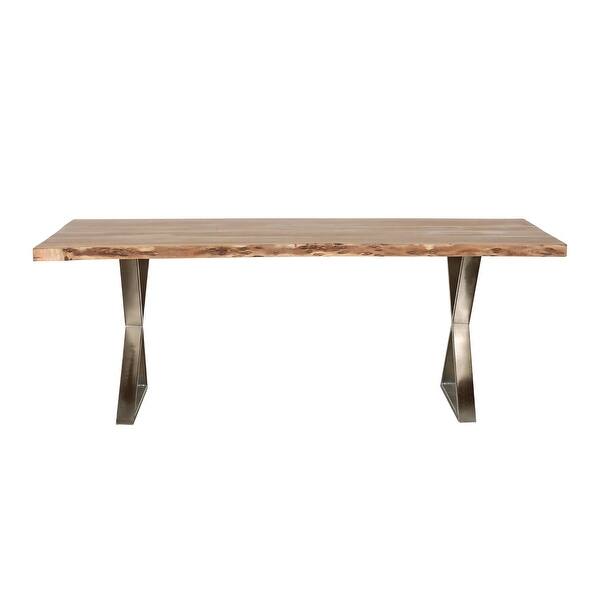 Sutherland 70 in. Natural Acacia Solid Wood Rectangle Dining Table w ...