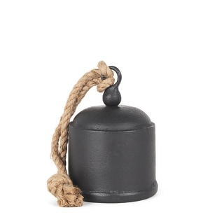 Quincy Medium Matte Black Metal Decorative Bell Object - Bed Bath ...