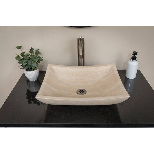 Eden Bath Deep Zen Sink - Beige Travertine - Bed Bath & Beyond - 23538506