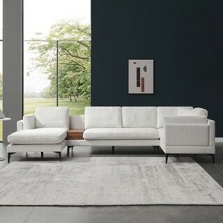 Modular L-shaped Sofa With a Reversible Design and Built-in Wooden ...