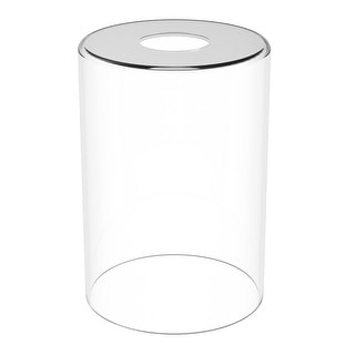 YANSUN 3-Pack Cylindrical Clear Glass Lamp Shades, 6.5in Lamp Shade for ...