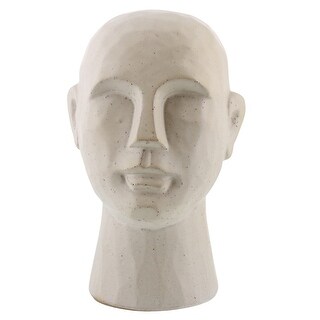 11 Inches Geometric Ceramic Bust, White - Bed Bath & Beyond - 33310088