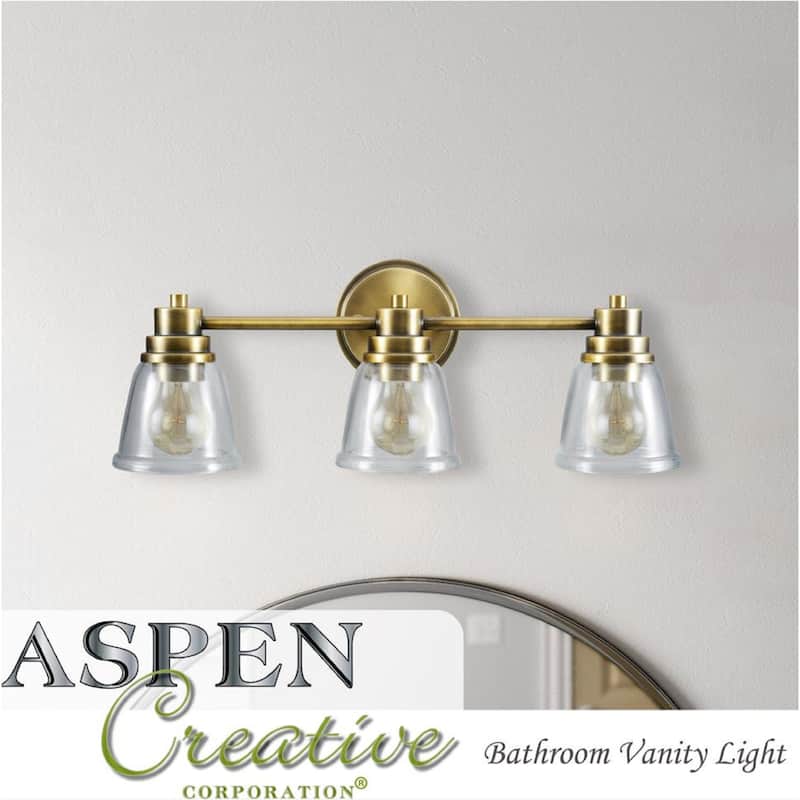 Aspen Creative Four-Light Metal Bathroom Vanity Wall Light Fixture, 25 ...