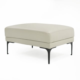 Divani Casa Jacoba - Modern Camel Leather Rectangular Ottoman - Bed ...