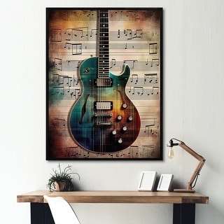 Designart "Playing To The Melody" Music Framed Wall Art For Living Room ...