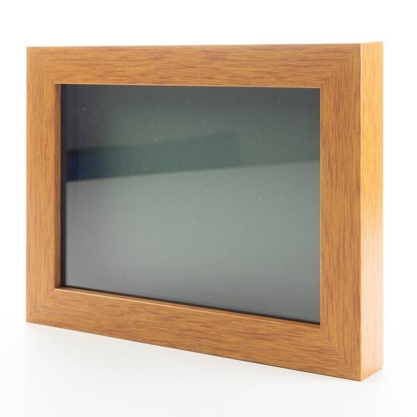 Honey Pecan 24x36 Wood Shadow Box with Green Acid-Free Backing - With 5 ...