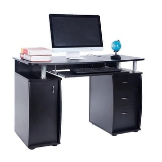 45" Office Computer Gaming Desk PC with Drawer Black - Bed Bath ...