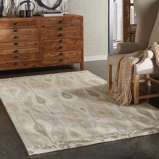 Style Haven Alana Abstract Hand-made Native Colored Wool Area Rug - Bed ...