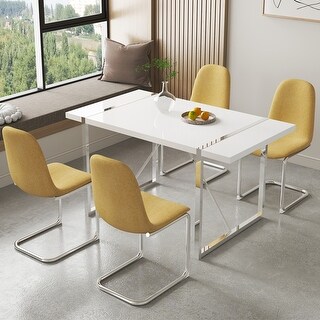 Dining Chairs Set of 4,Spoon shape Modern Style Dining Kitchen Room ...