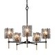 Kasy Modern 5-Light Smoke-gray Glass Chandelier Wheel Pendant Island ...