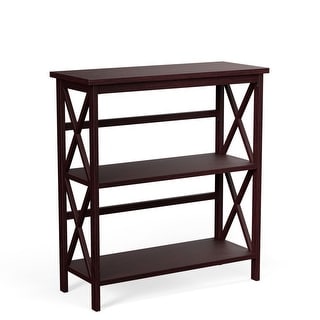 3-Tier Wooden Open Shelf Bookcase - 31" x 12.5" x34" (L x W x H) - Bed ...