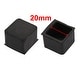 20pcs Furniture Desk Chair Accessory 20mmx20mm Square Rubber Leg Tip ...