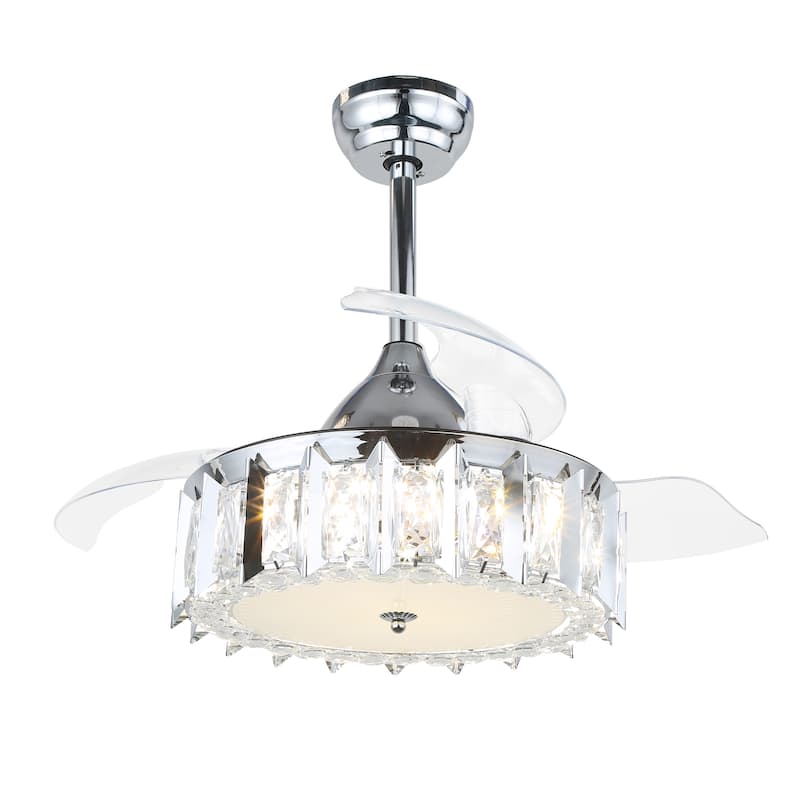 Cusp Barn 36 Inch Retractable Ceiling Fan with Lights and Remote 3 ...