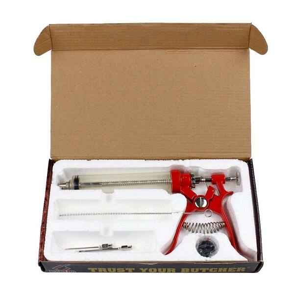 Gourmet Pistol Grip 50cc Meat Injector Syringe All Metal Handle Butcher ...