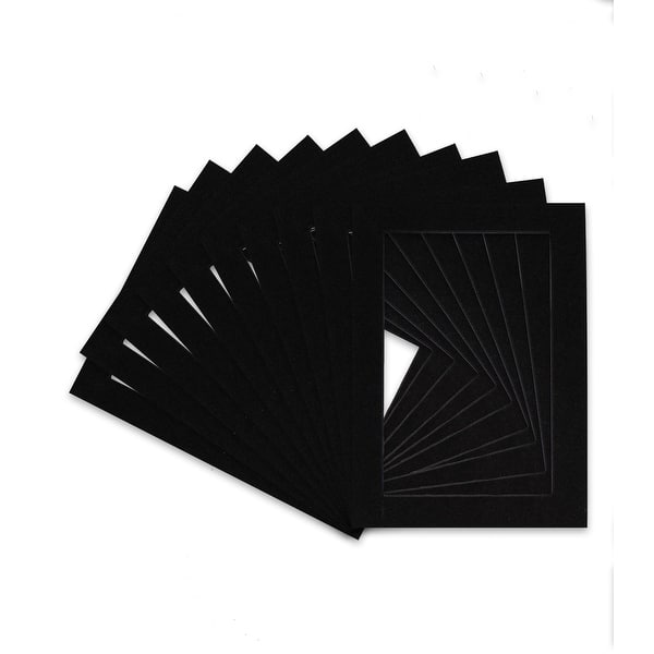 5x7 Mat for 4x6 Photo - Black with Black Core Matboard for Frames ...