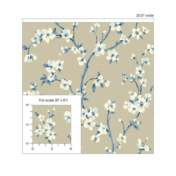Surface Style Sakura Delft Peel and Stick Wallpaper - 20.5 in. W x 18 ...