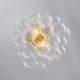 Glam 2-Light Striped Glass Cluster Bubble Living Room Flush Mount - 19. ...