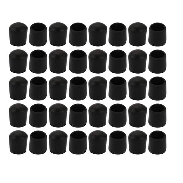 40pcs Furniture Desk Chair Round Rubber Leg Cap Cover 19mm Inner Dia ...