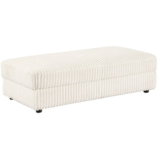 Emberson Upholstered Rectangular Storage Ottoman Ivory - Bed Bath ...