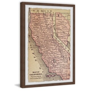 'Map of California' Framed Painting Print - Bed Bath & Beyond - 33068867