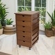 Solid Bamboo Frame 6 Drawer Rolling Storage Cart - Bed Bath & Beyond ...