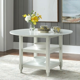 Simple Living Cottage White Round Dining Table - Bed Bath & Beyond ...